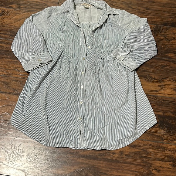 Fun & Flirt | Tops | Fun Flirt Striped Button Down Shirt | Poshmark